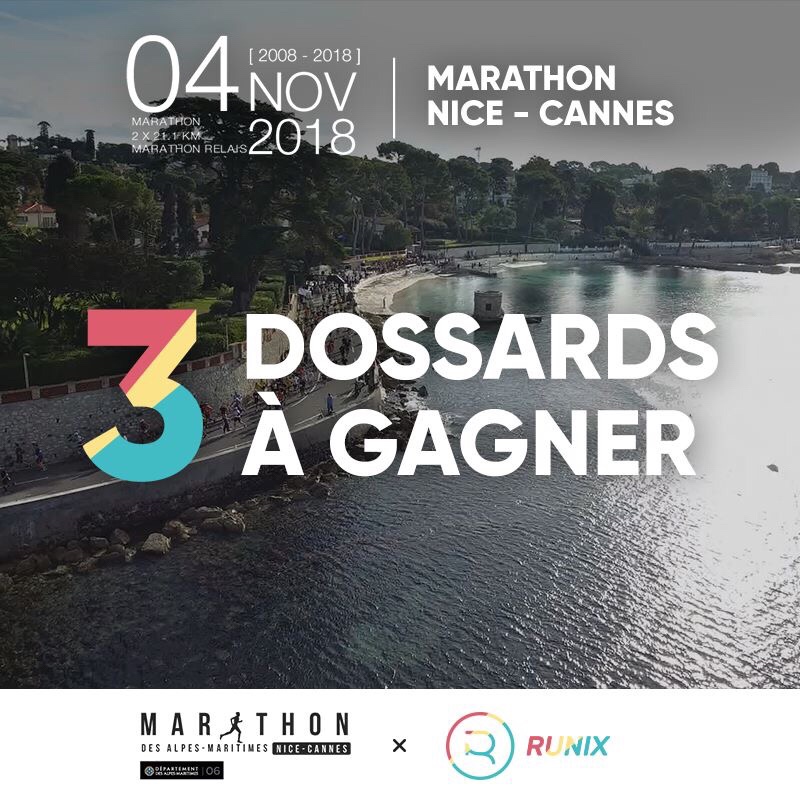 Votre dossard pour le marathon Nice-Cannes 2018 - Geek & Sport